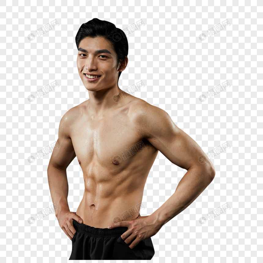 运动男性肌肉展示元素素材下载-正版素材401766784-摄图网