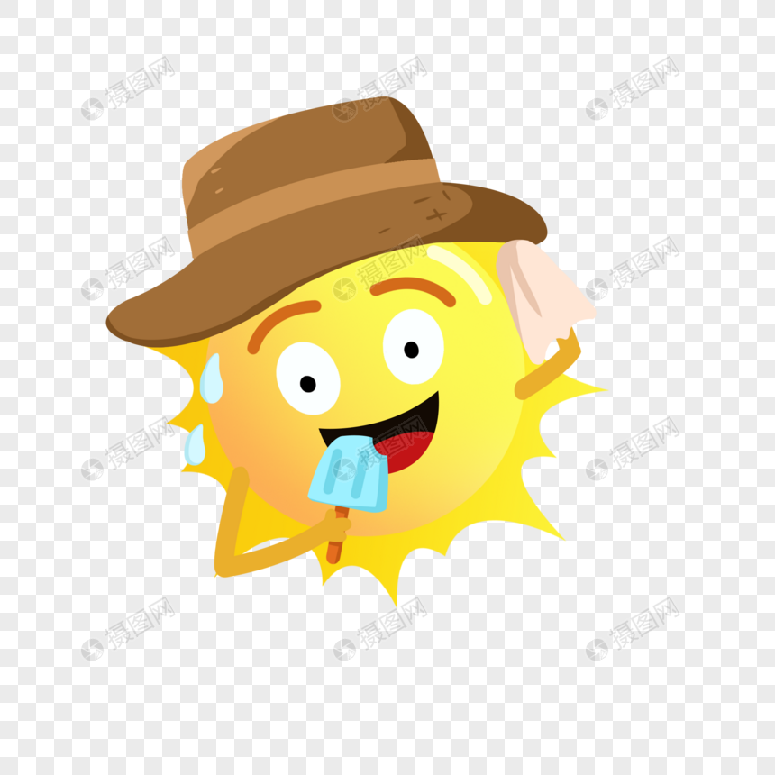 夏天炎热的太阳卡通元素素材下载-正版素材401768245-摄图网