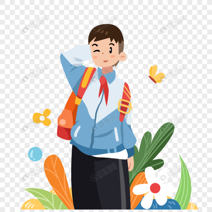 上学的同学元素素材下载-正版素材401781458-摄图网