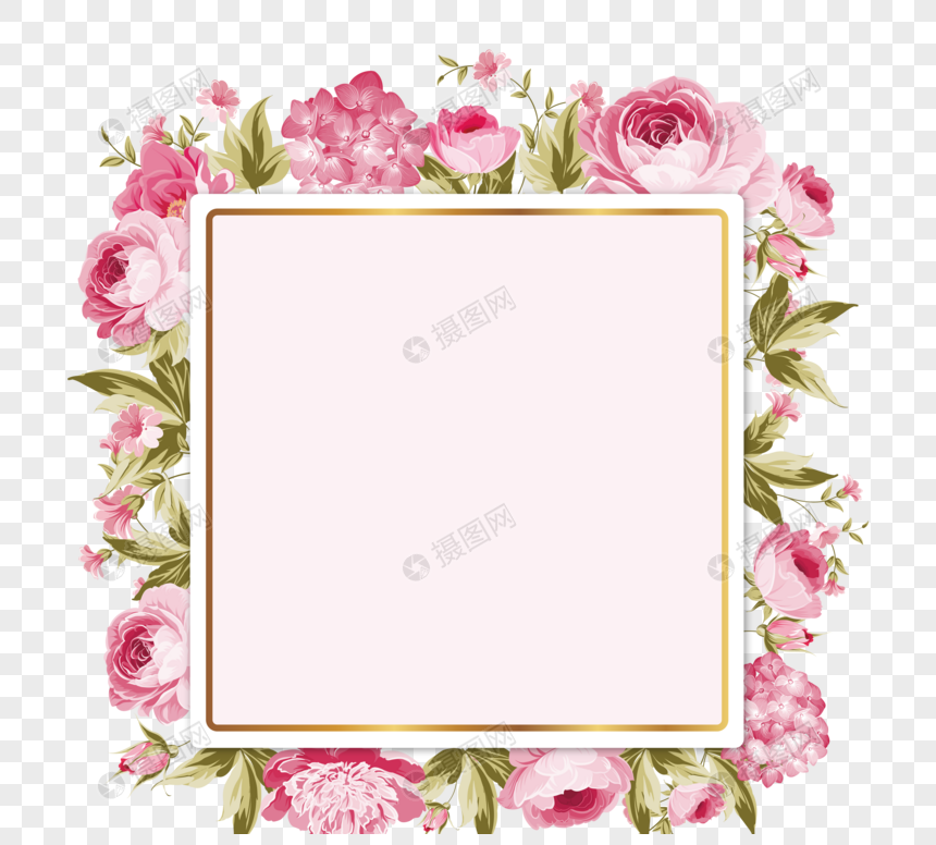 花卉边框元素素材下载-正版素材401809807-摄图网