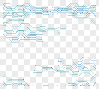 蓝色简约科技芯片纹路元素素材下载-正版素材400855781-摄图网