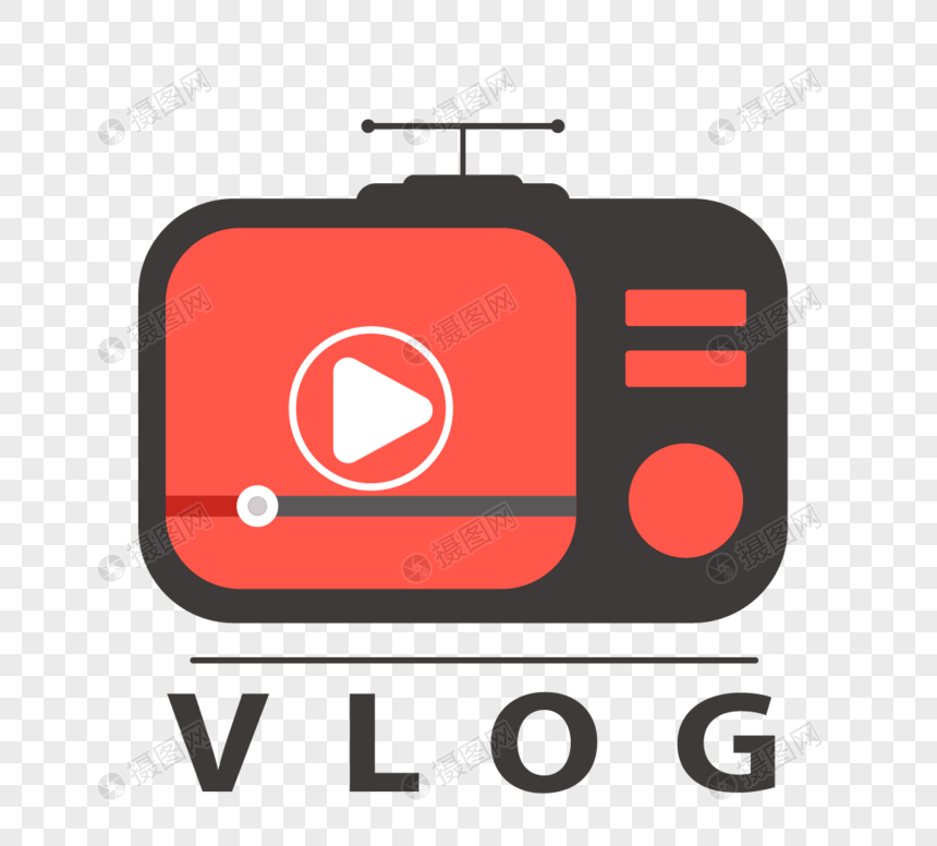 vlog矢量创意设计元素元素素材下载-正版素材401817476-摄图网