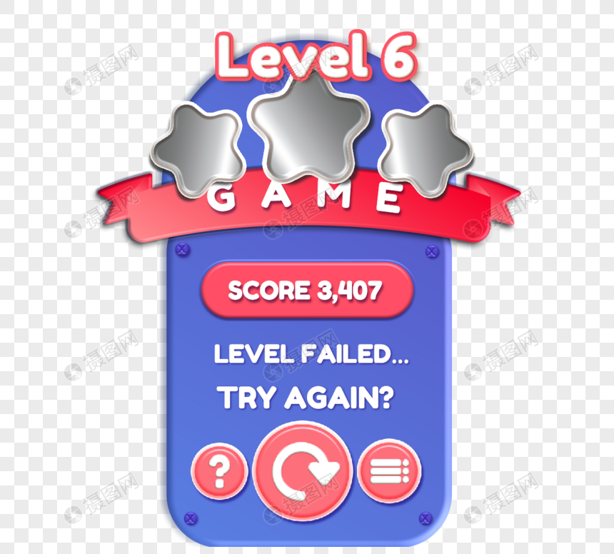 紫色创意游戏ui计分板插图元素素材下载-正版素材401819877-摄图网