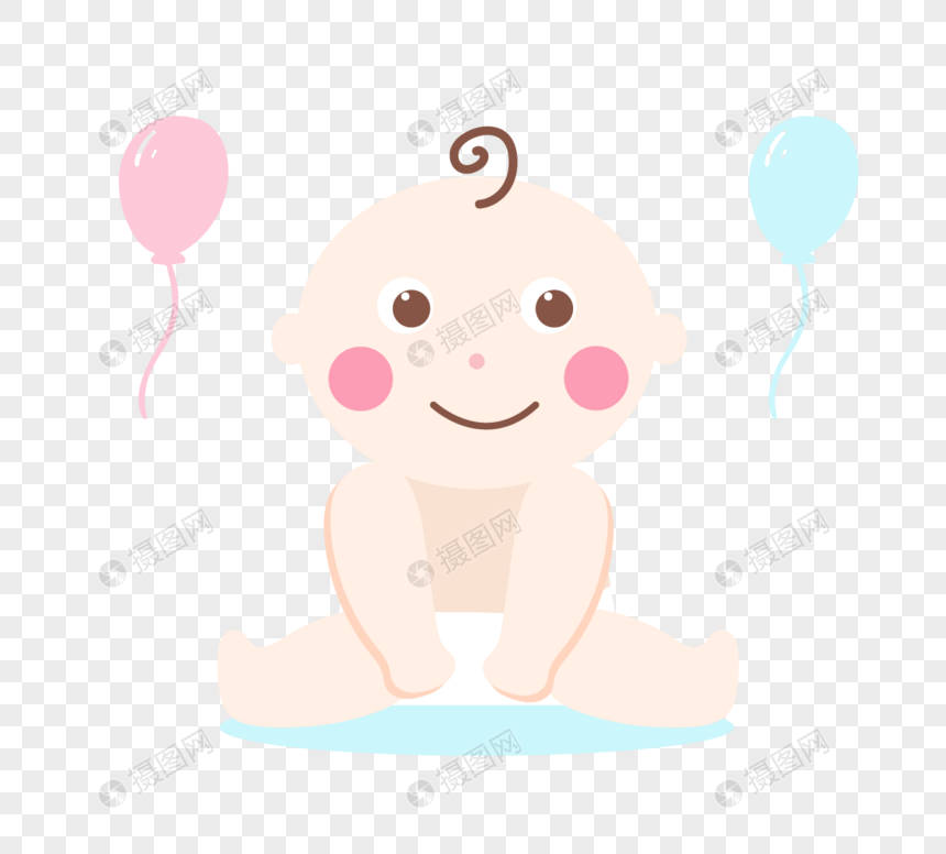 可爱手绘baby元素素材下载-正版素材401820930-摄图网