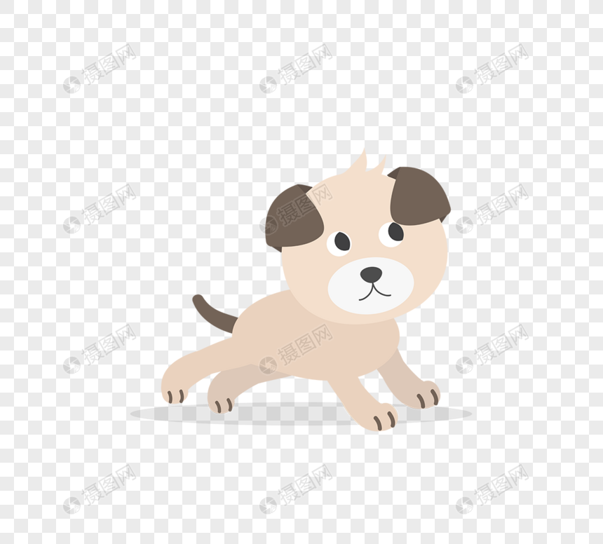 可爱卡通奔跑小狗元素素材下载-正版素材401832679-摄图网