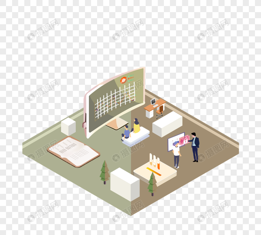 创意立体团队合作ppt配图元素素材下载-正版素材401836303-摄图网