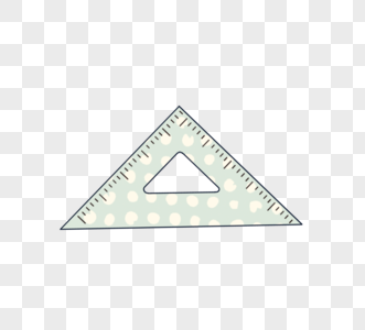 卡通三角尺元素_免抠素材_PNG图片下载-摄图网