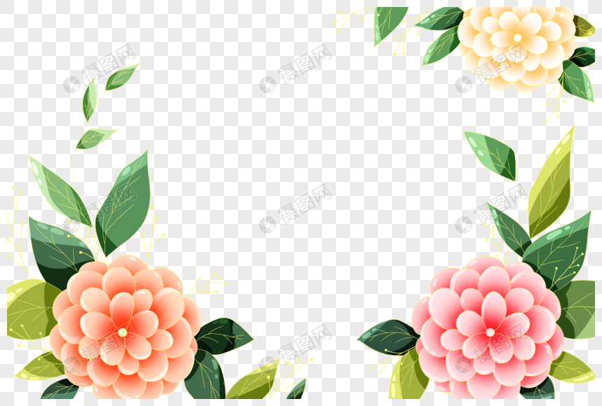 花卉边框元素素材下载-正版素材401899197-摄图网