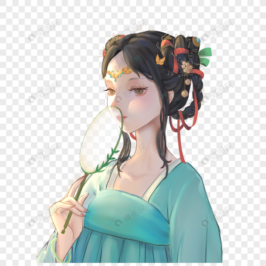 古风美女元素素材下载-正版素材401942295-摄图网