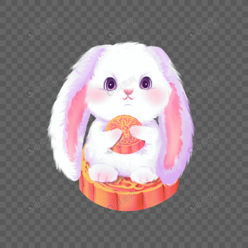 中秋节兔子月饼元素素材下载-正版素材402003342-摄图网