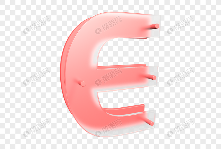 毛玻璃拟态风格半透明字母E元素素材下载-正版素材402020845-摄图网