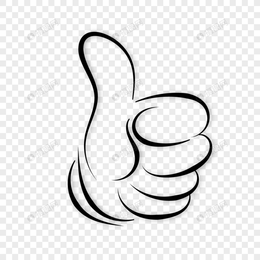 矢量卡通图案竖起大拇指元素素材下载-正版素材402033691-摄图网