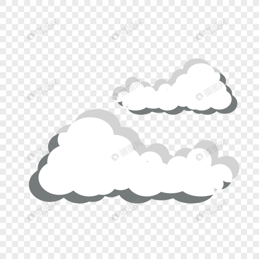手绘卡通云元素素材下载-正版素材402043585-摄图网