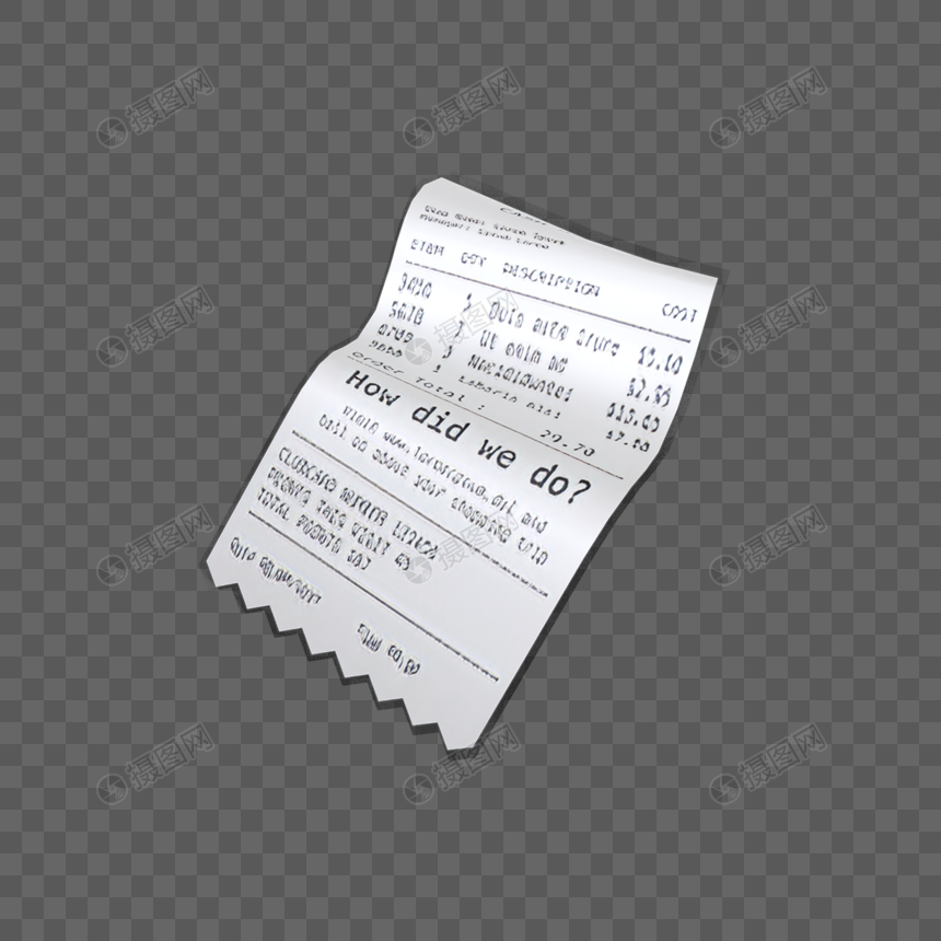 纸质的3d账单元素素材下载-正版素材402043680-摄图网