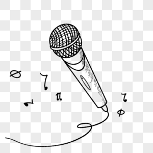 麦克风简笔图片_麦克风简笔素材图片大全_摄图网