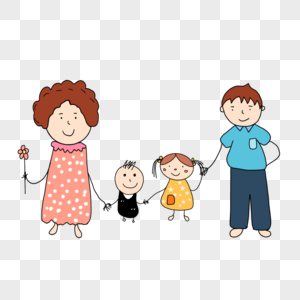 和睦的简笔画家庭成员元素素材下载-正版素材402096406-摄图网