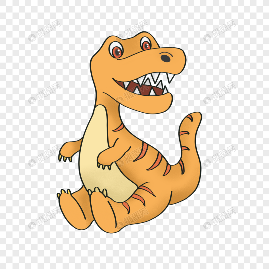 卡通霸气坐姿霸王龙元素素材下载-正版素材402093534-摄图网