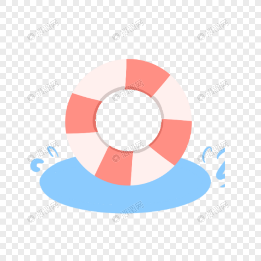 夏季可爱卡通游泳圈元素素材下载-正版素材402096191-摄图网