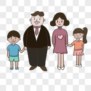 简笔画和睦家庭成员元素素材下载-正版素材402067064-摄图网
