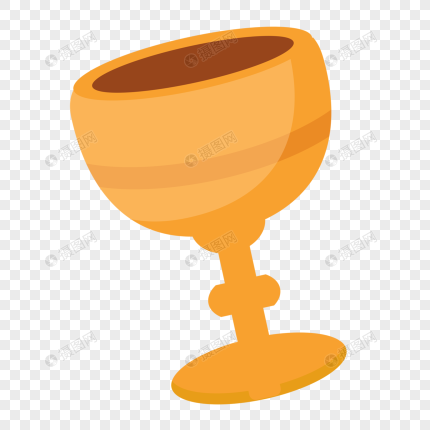 棕枝主日手绘金黄卡通圣杯元素素材下载-正版素材402098473-摄图网