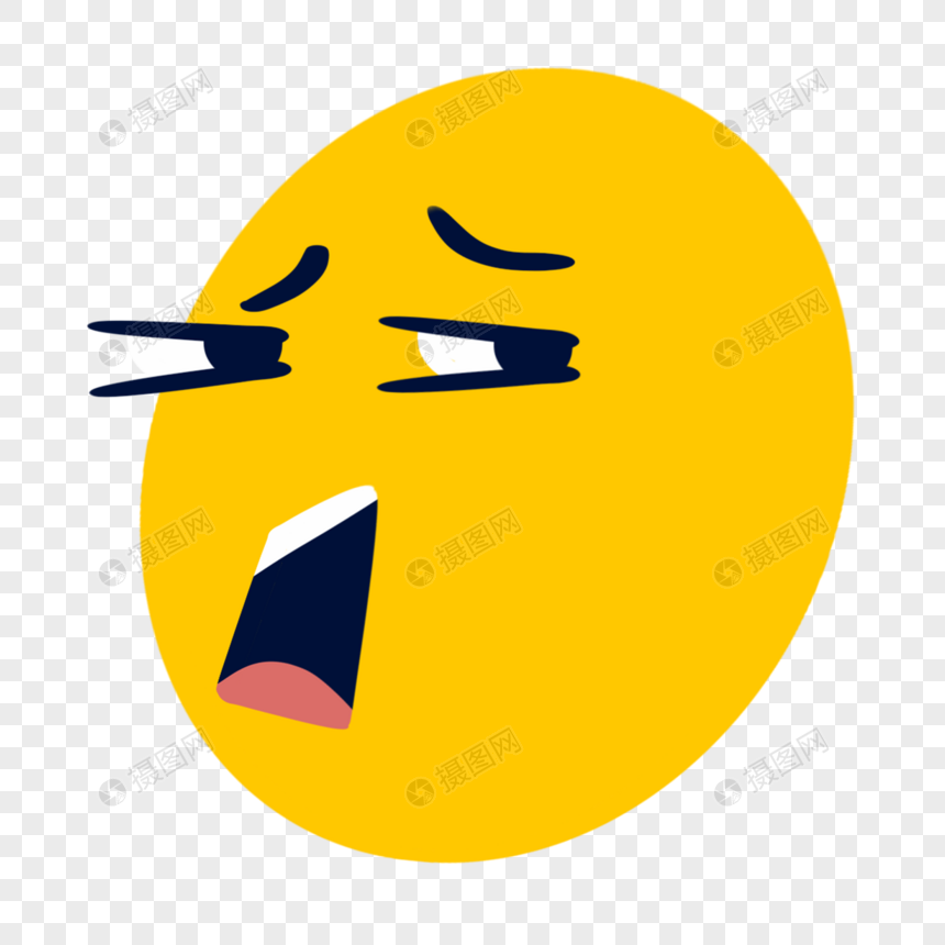 表情包趣味黄色斜眼眼神元素素材下载-正版素材402104017-摄图网