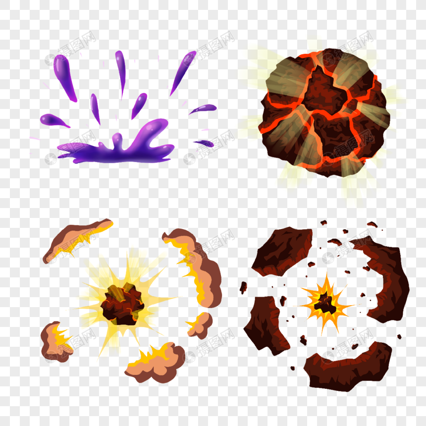 漫画科学液体星球爆炸元素素材下载-正版素材402108560-摄图网