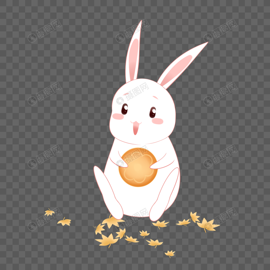 卡通可爱的中秋节兔子元素素材下载-正版素材402111433-摄图网