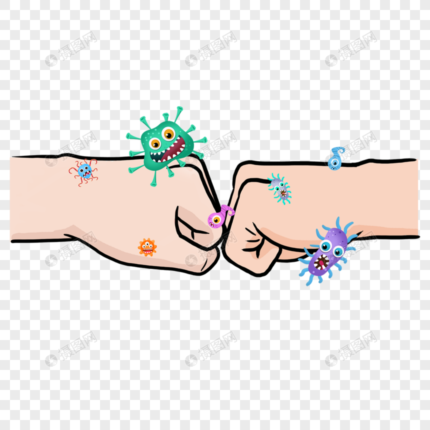 商务碰拳新型冠状手势元素素材下载-正版素材402131166-摄图网