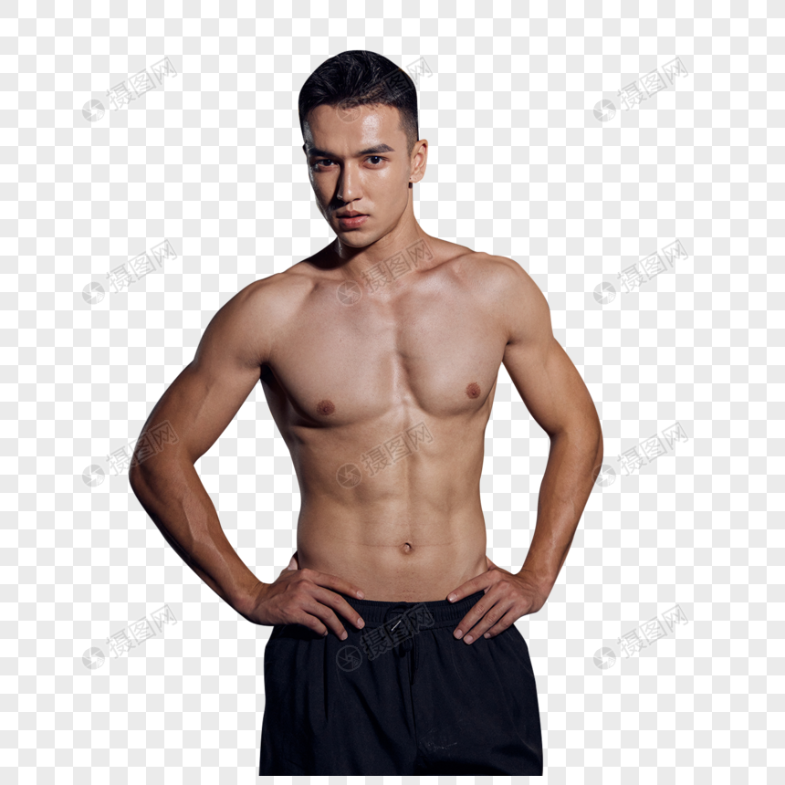男性肌肉力量展示元素素材下载-正版素材402160601-摄图网