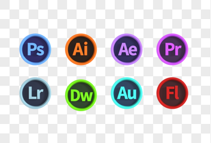 创意C4D设计软件Au图标3D立体模型元素素材下载-正版素材402175526-摄图网