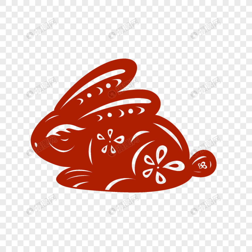 兔年剪纸元素素材下载-正版素材402179926-摄图网