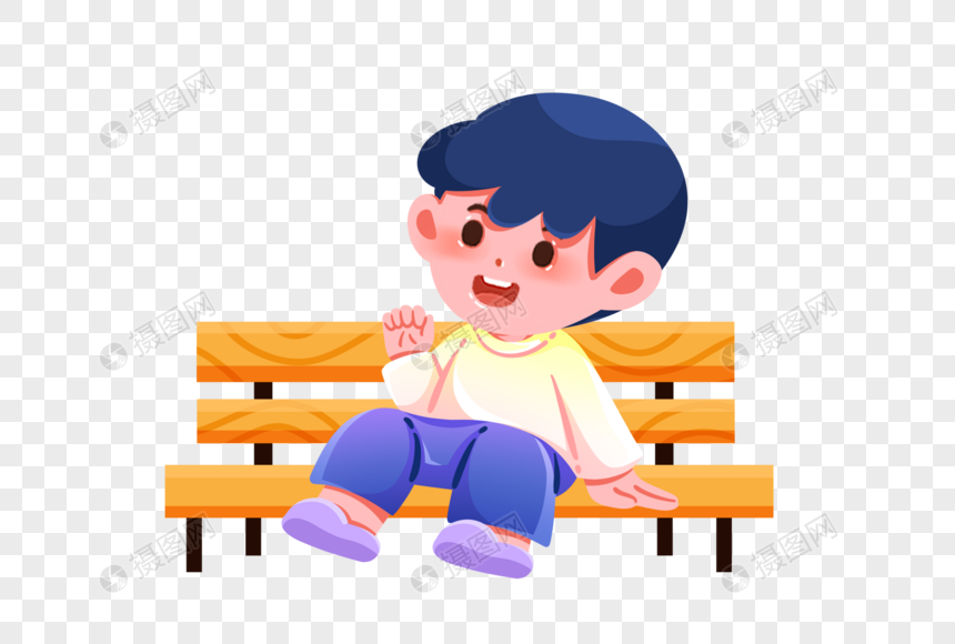 坐在椅子上的小孩元素素材下载-正版素材402192148-摄图网