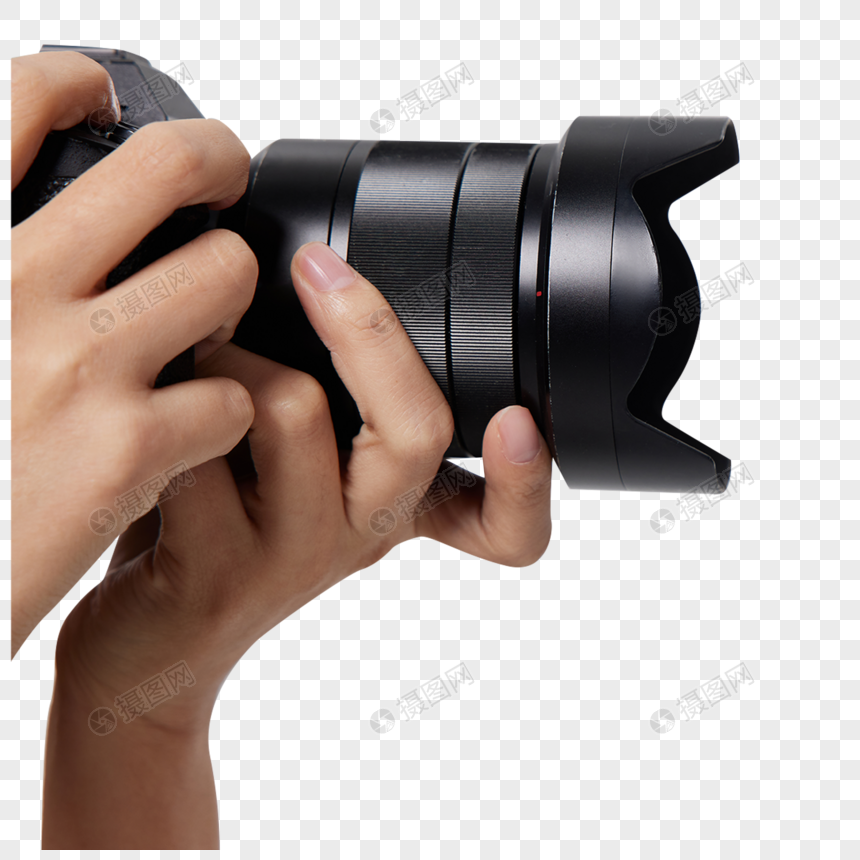 摄影师手拿单反相机特写元素素材下载-正版素材402415678-摄图网