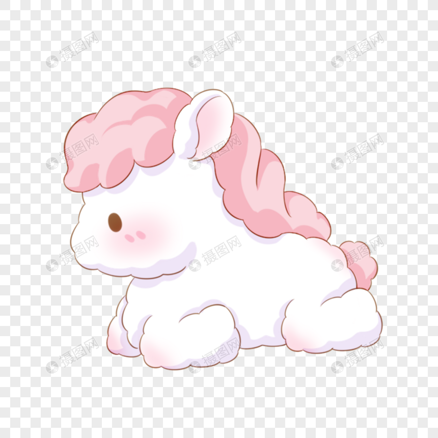 卧着的小马元素素材下载-正版素材402426909-摄图网