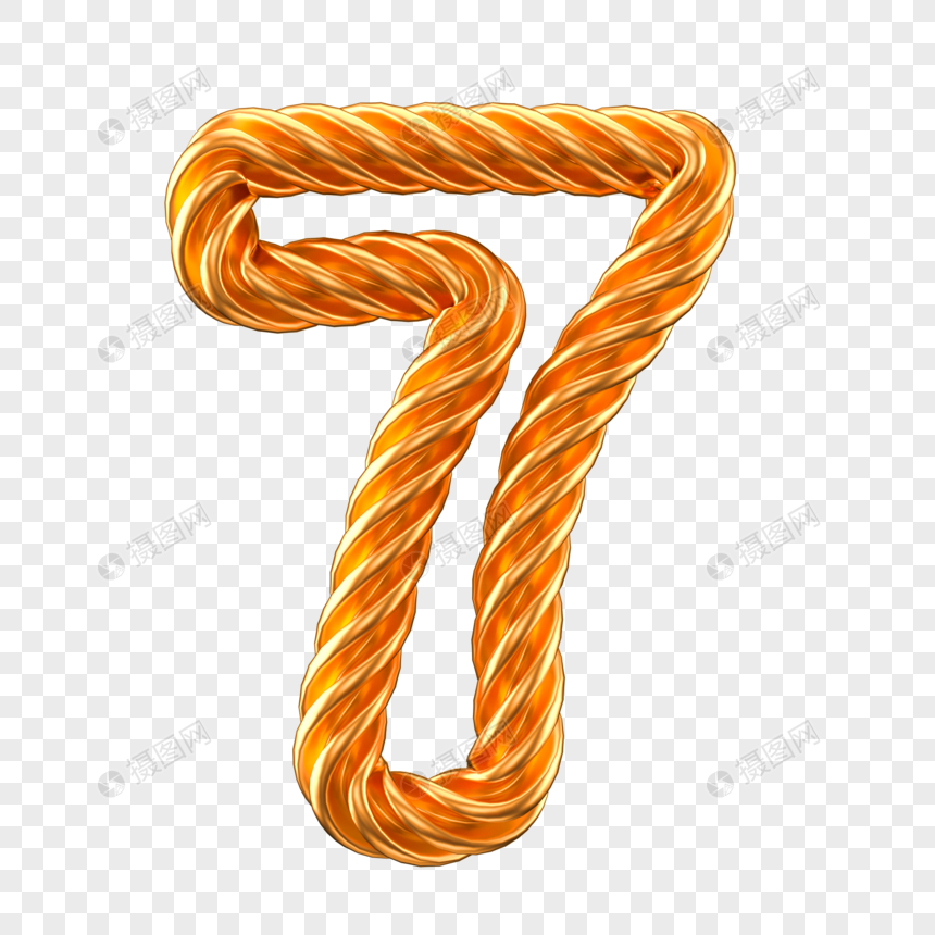 国潮鎏金中国风艺术数字7元素素材下载-正版素材402430191-摄图网