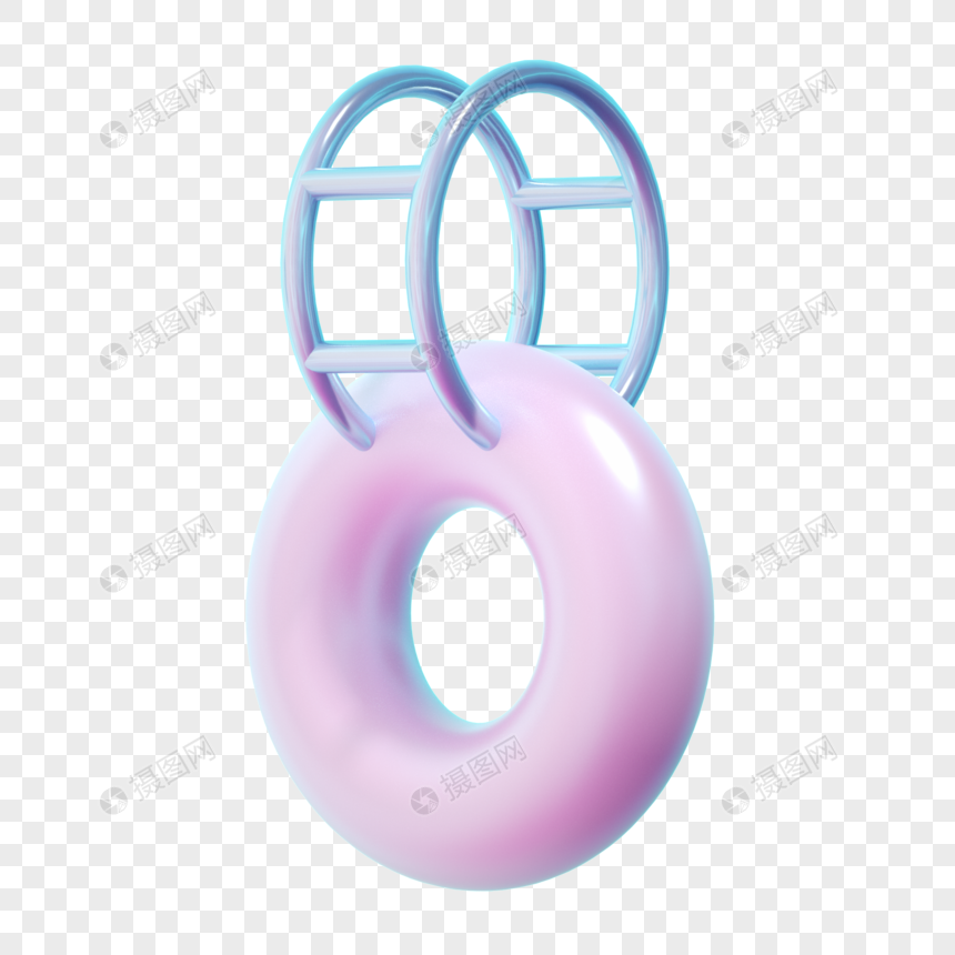 3DC4D立体数字8酸性梦幻元素素材下载-正版素材402431816-摄图网