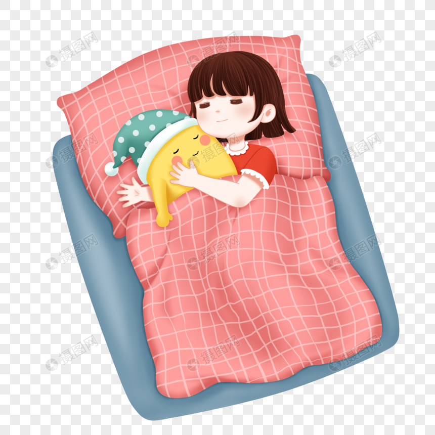 睡觉的女孩元素素材下载 正版素材402431846 摄图网