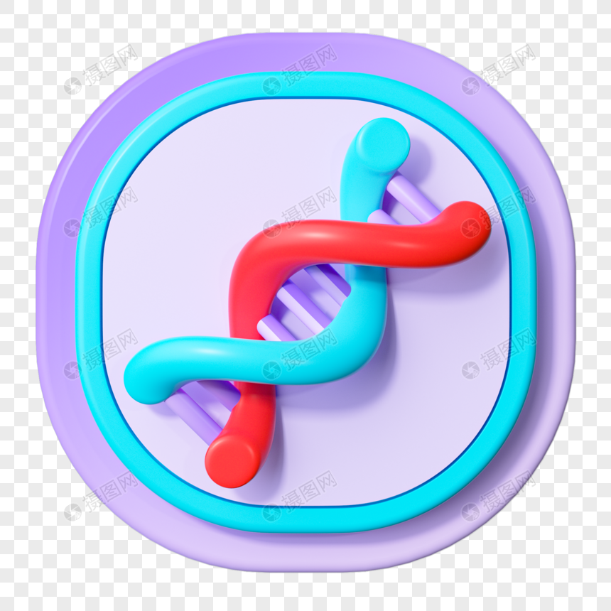 渐变医疗卡通图标DNA元素素材下载-正版素材402449031-摄图网