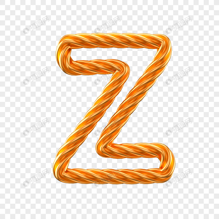 国潮鎏金中国风艺术字母Z元素素材下载-正版素材402451674-摄图网