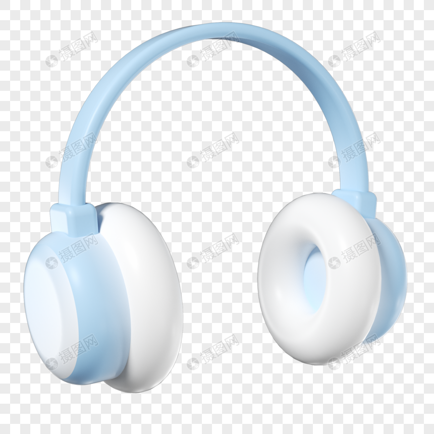 蓝色创意冬季耳机元素素材下载-正版素材402536254-摄图网