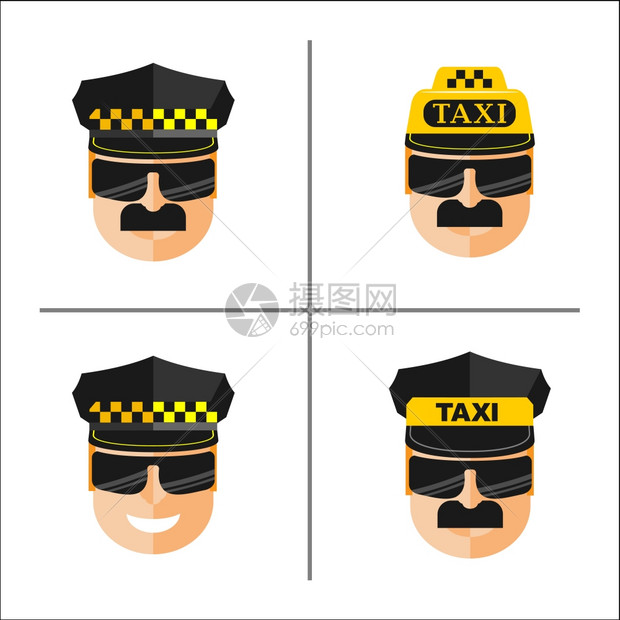 出租车出租车司机准备好了矢量标志标志插画图片下载-正版图片300925501-摄图网