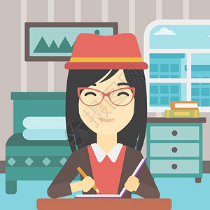 作家卡通图片_作家卡通素材_作家卡通高清图片_摄图网图片下载