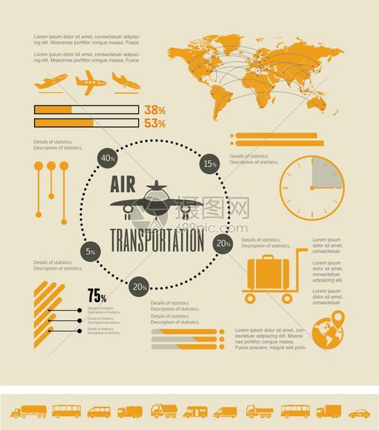 运输信息图模板的矢量元素运输信息插画图片下载-正版图片302155060-摄图网
