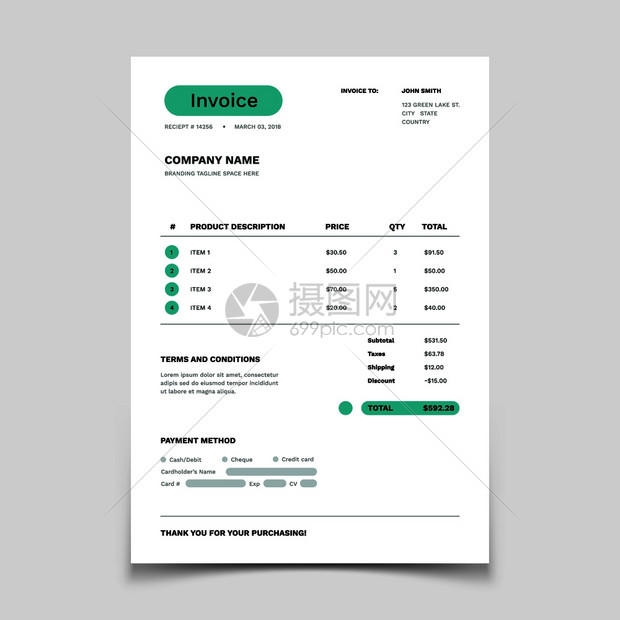 附有数据表的商业帐单纸簿记账服务文件报价矢量设计付款发票账户融资和税务说明发票表格模板报价账务和税说明报价矢量设计插画图片下载-正版图片 ...