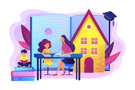 家庭教育插画_家庭教育卡通_家庭教育插图_手绘_板绘_摄图网