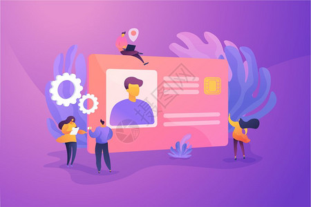 身份卡插画_身份卡卡通_身份卡插图_手绘_板绘_摄图网