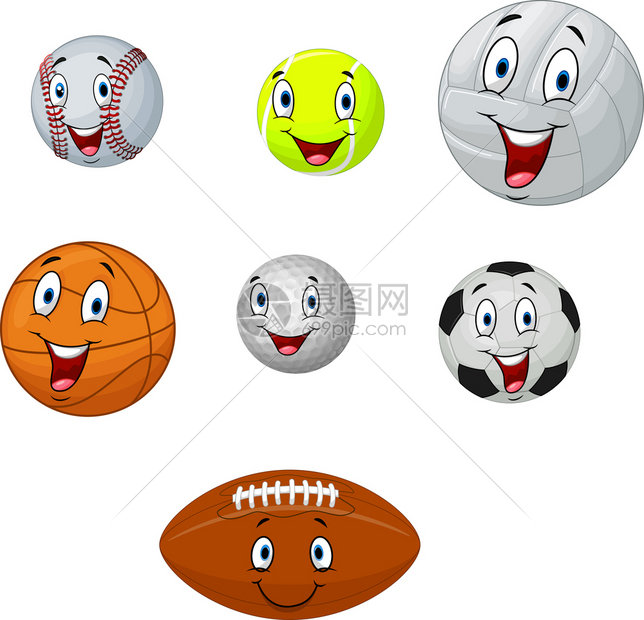 卡通球类插画图片下载-正版图片302496294-摄图网