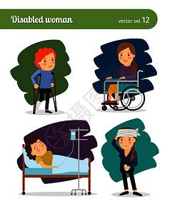 瘫痪插画_瘫痪卡通_瘫痪插图_手绘_板绘_摄图网