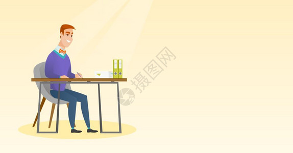 作家卡通图片_作家卡通素材_作家卡通高清图片_摄图网图片下载