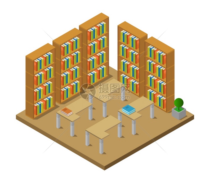 矢量卡通教室图书馆插画图片下载-正版图片303189706-摄图网